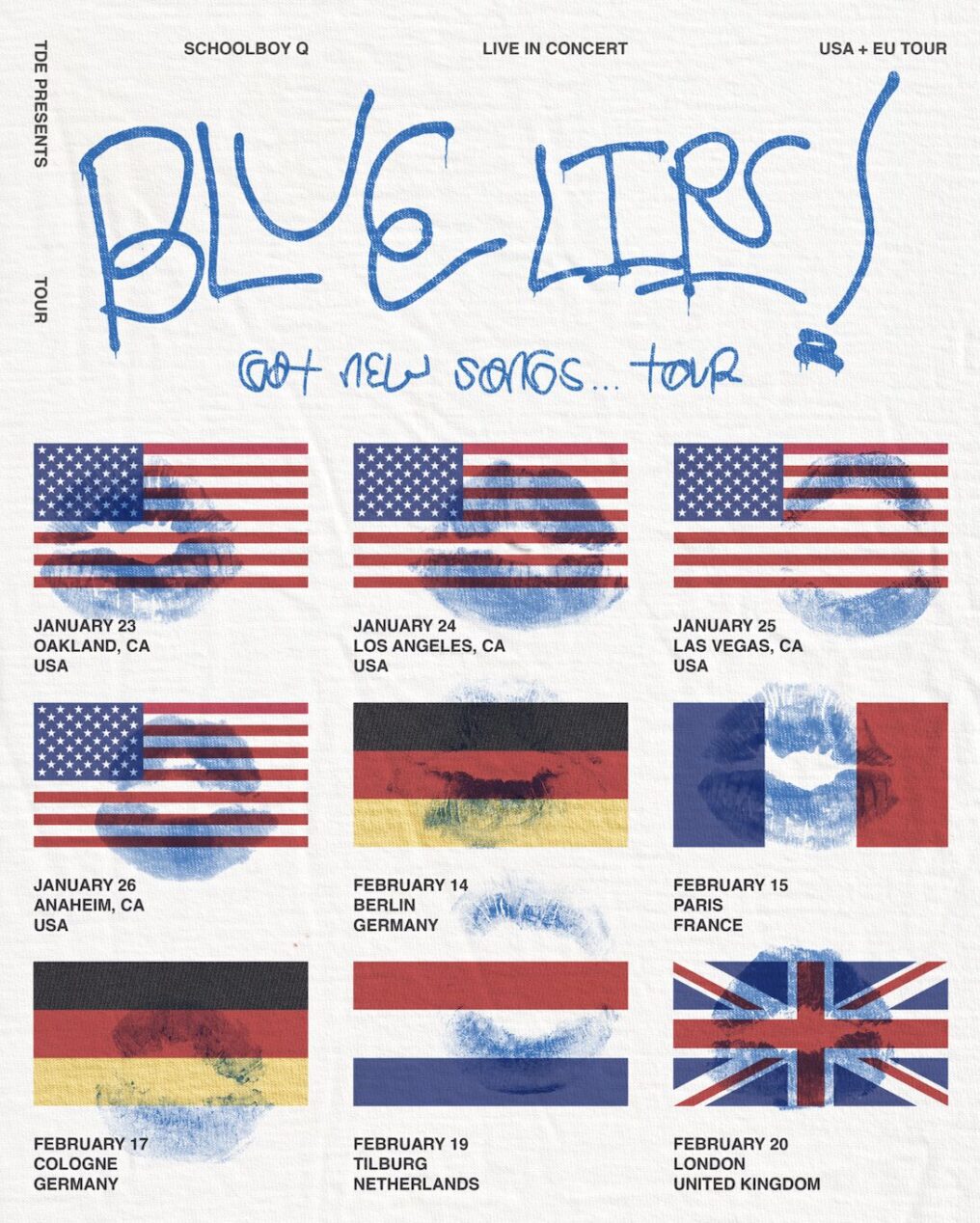 ScHoolboy Q Announces 2024 "Blue Lips Live" World Tour - HWING